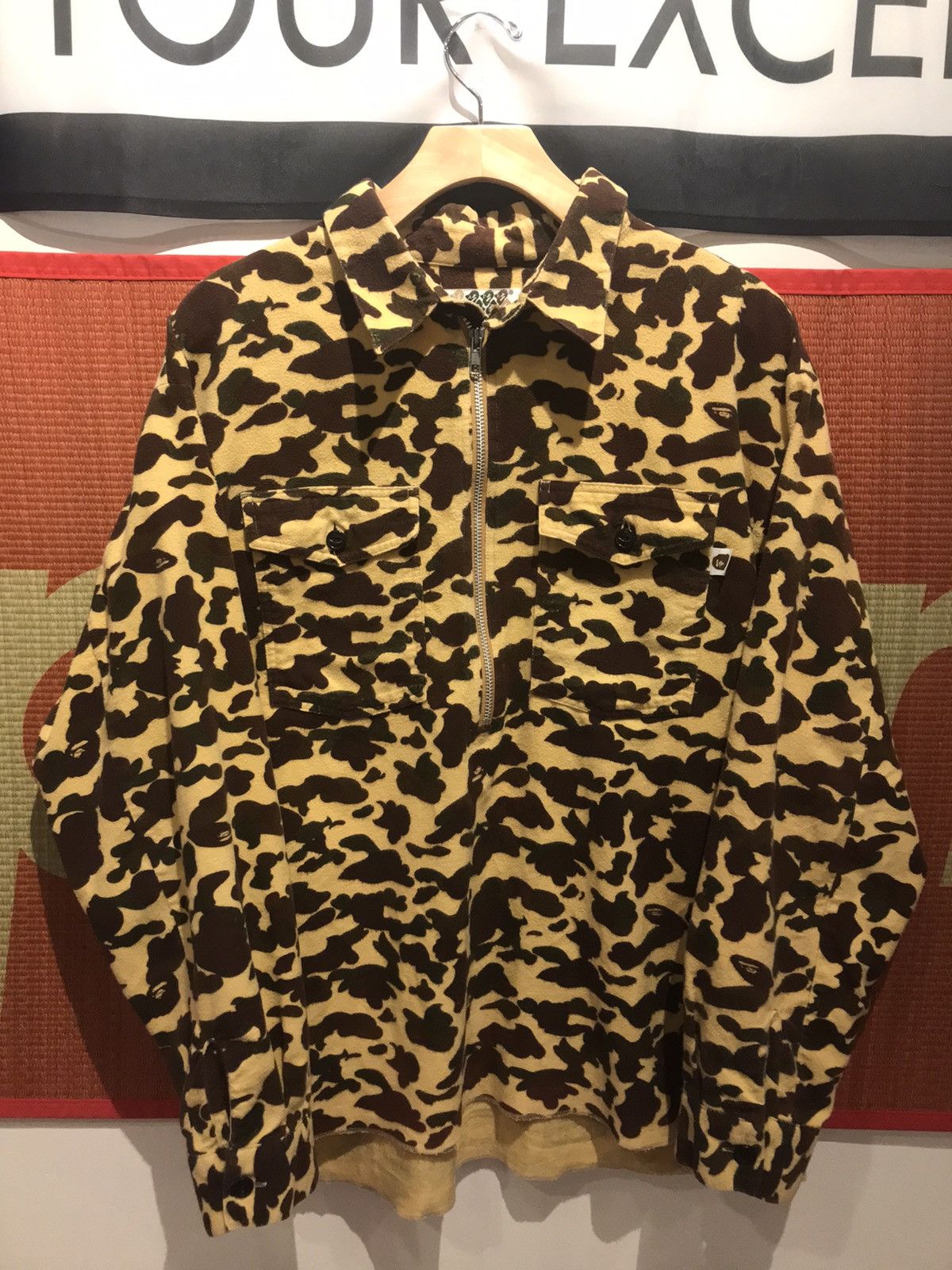 Bape vintage A bathing ape BAPE 1st duck camo zip sweater | Grailed