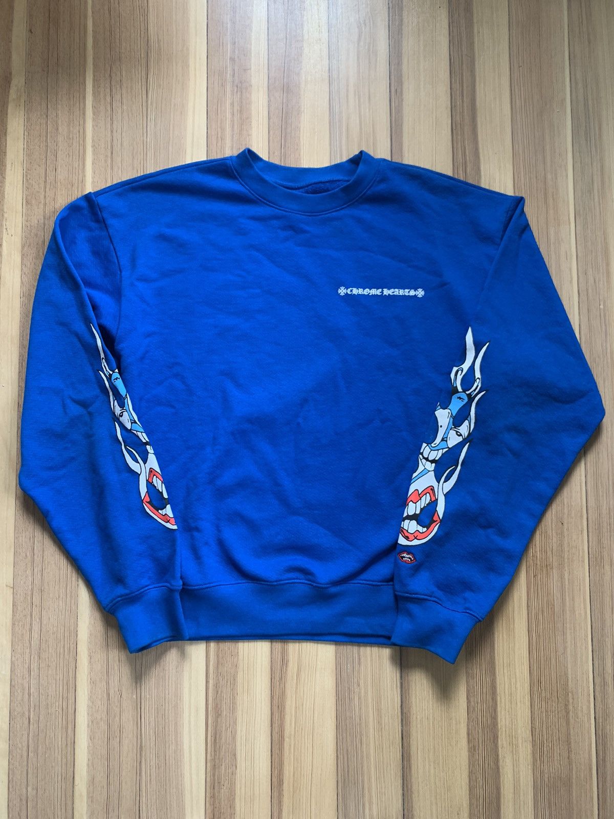 Chrome Hearts Brand New Blue Matty Boy Space Crewneck | Grailed