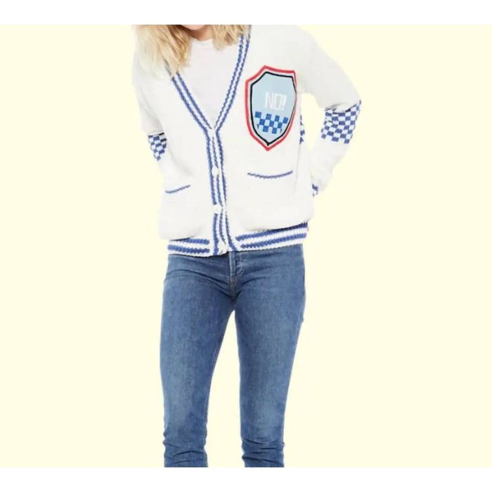 Designer No! Sweaters Breast Pocket Cardigan In White | Grailed