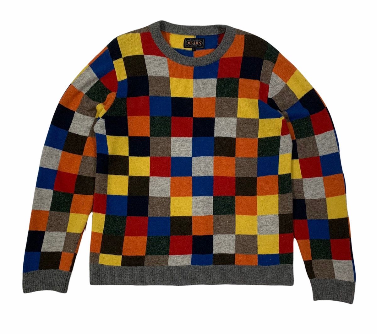 Beams Plus 🇯🇵 Beams Plus Japan Check Multicolor Knitwear Sweaters | Grailed