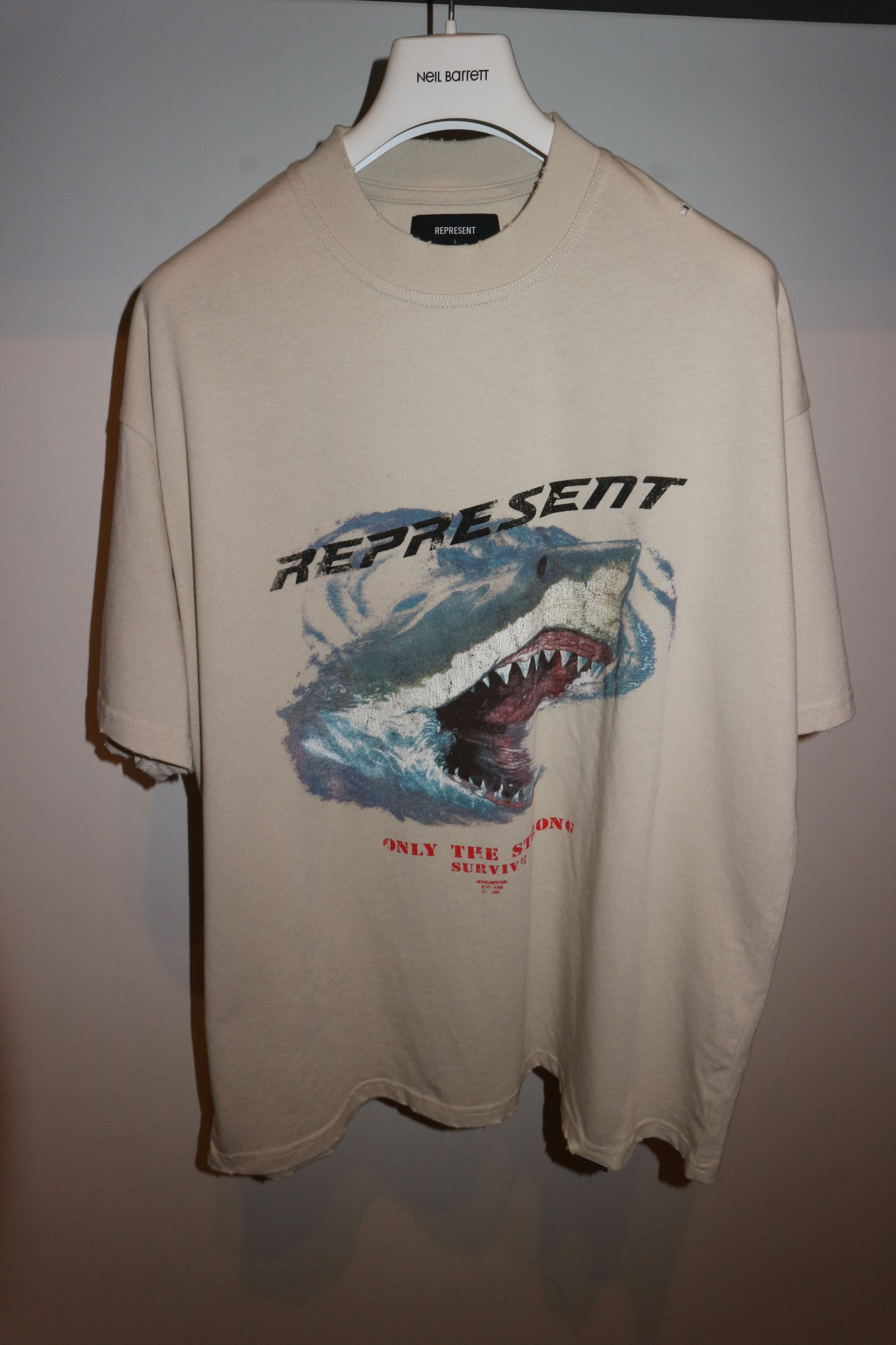 Represent Clo. shark print t-shirt | Grailed
