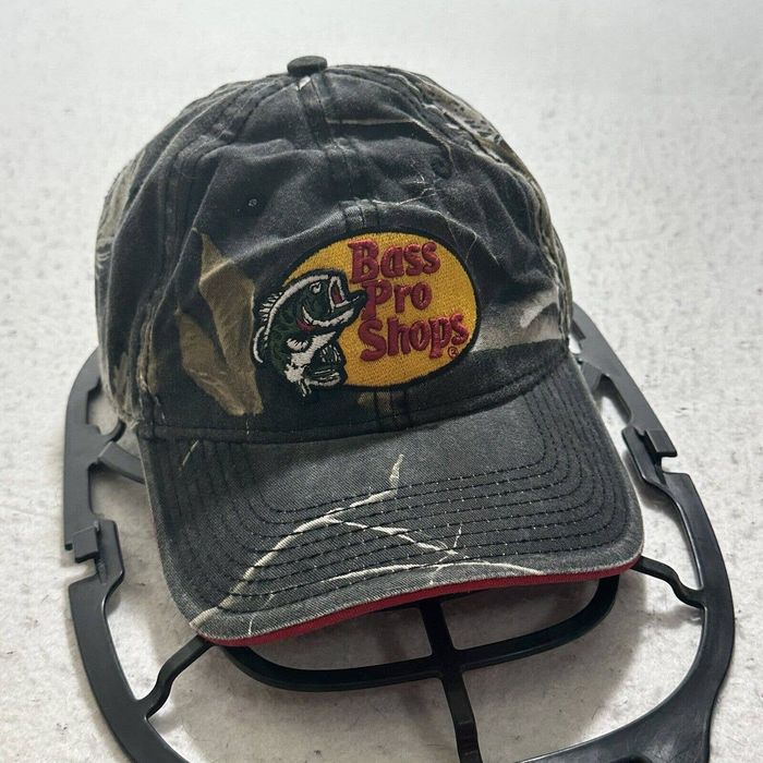 Bass Pro Shops Bass Pro Shop Green Camo Baseball Cap Fish Logo Hat ...