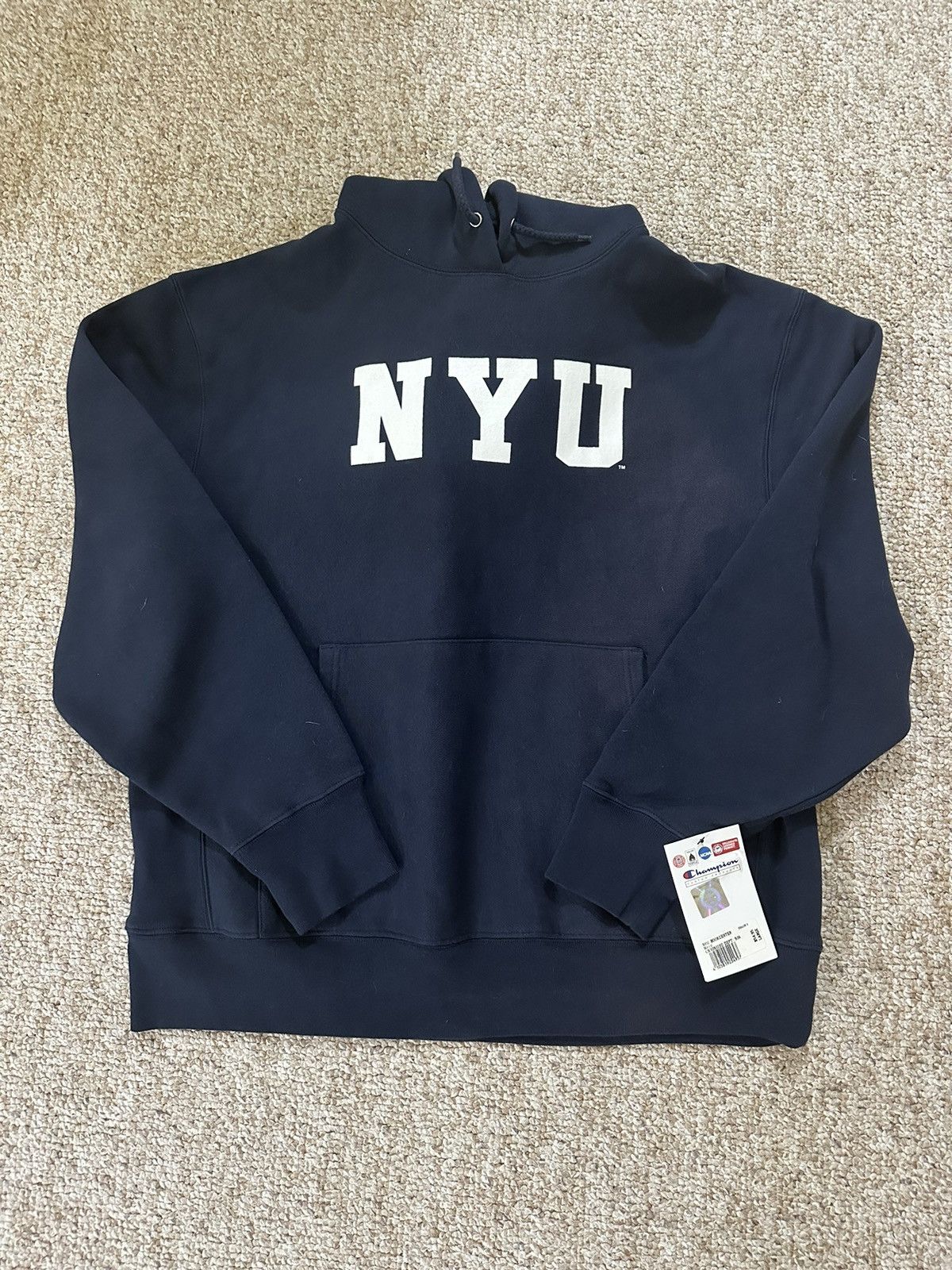Vintage DEADSTOCK 00s VINTAGE NYU HOODIE | Grailed