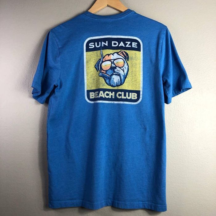 Izod IZOD Sun Daze Beach Club T Shirt bulldag Blue Small | Grailed