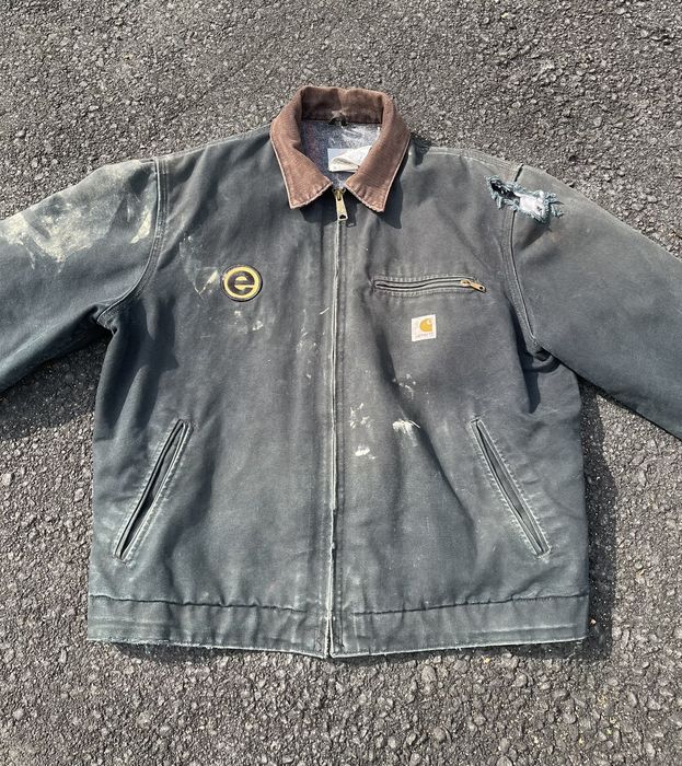Vintage Vintage Distressed Carhartt Detroit Jacket Made in USA | Grailed