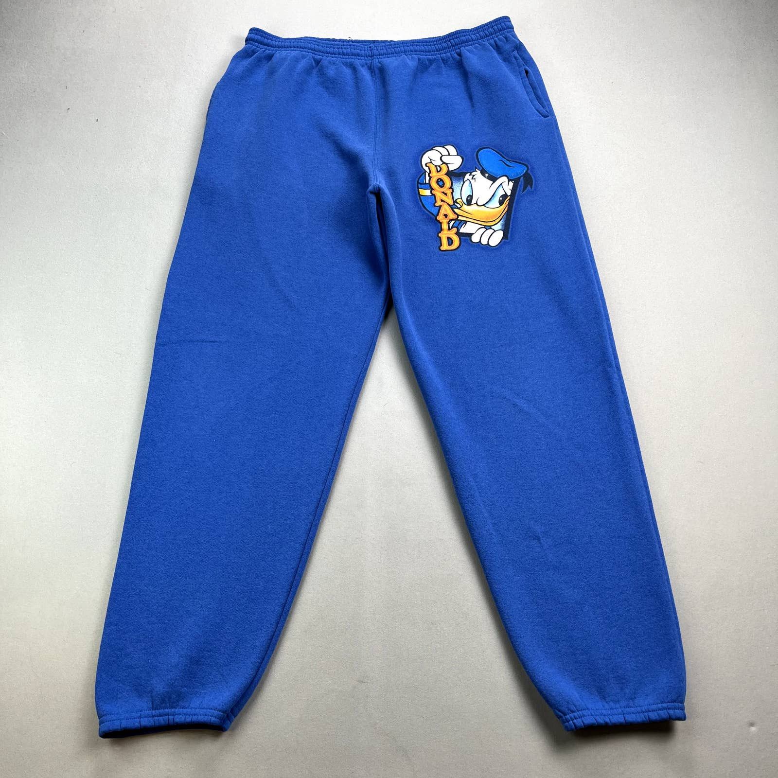 Vintage Vintage Disney Donald Duck Sweatpants XL Blue Cartoon 90s | Grailed
