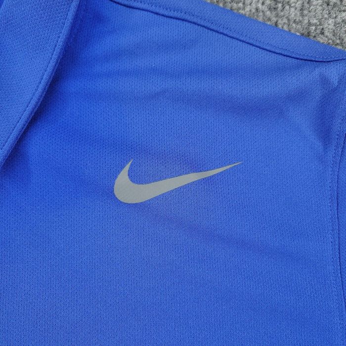 Nike Nike Polo Shirt Men's XL Blue Dri-Fit Short Sleeve Logo Stretch ...