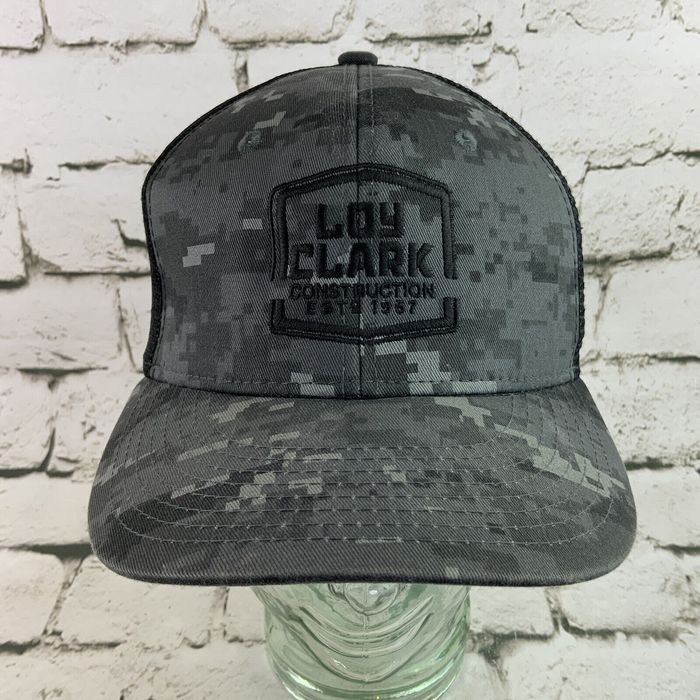 Clarks Loy Clark Pixelated Gray Camo Hat Vented Snapback | Grailed