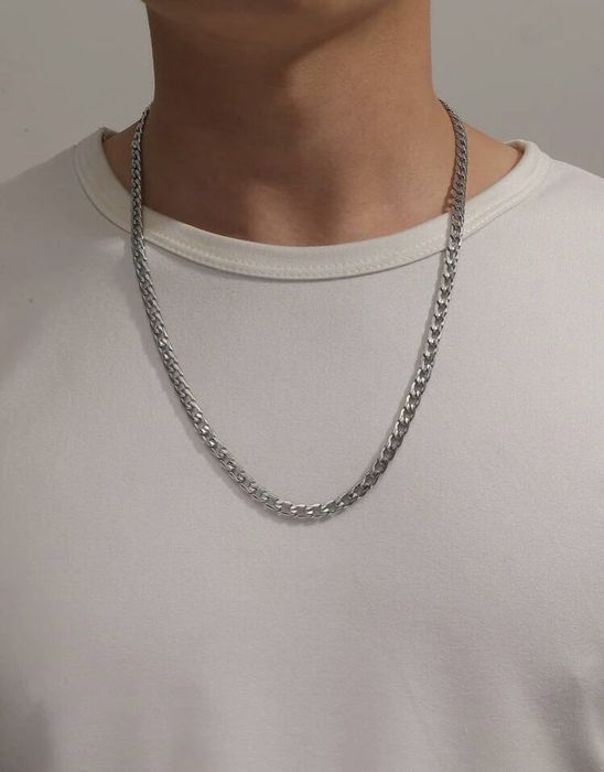 Silver Silver chain Cuban Link Chain Chrome Hearts y2k trap drip | Grailed