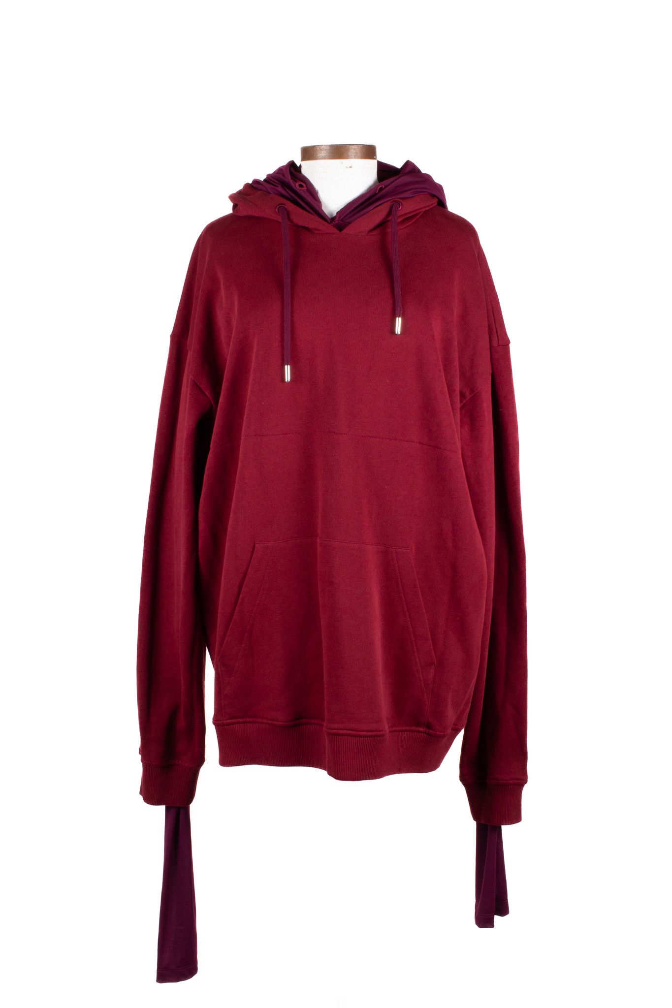 Y/Project Y/PROJECT MAROON HOODIE w LINING DETAIL | Grailed