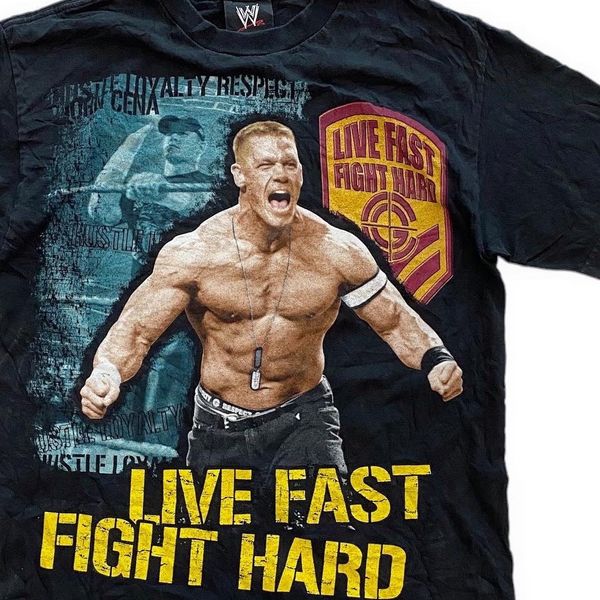 Vintage Vtg.00s WWE John Cena - Live Fast Fight Hard | Grailed