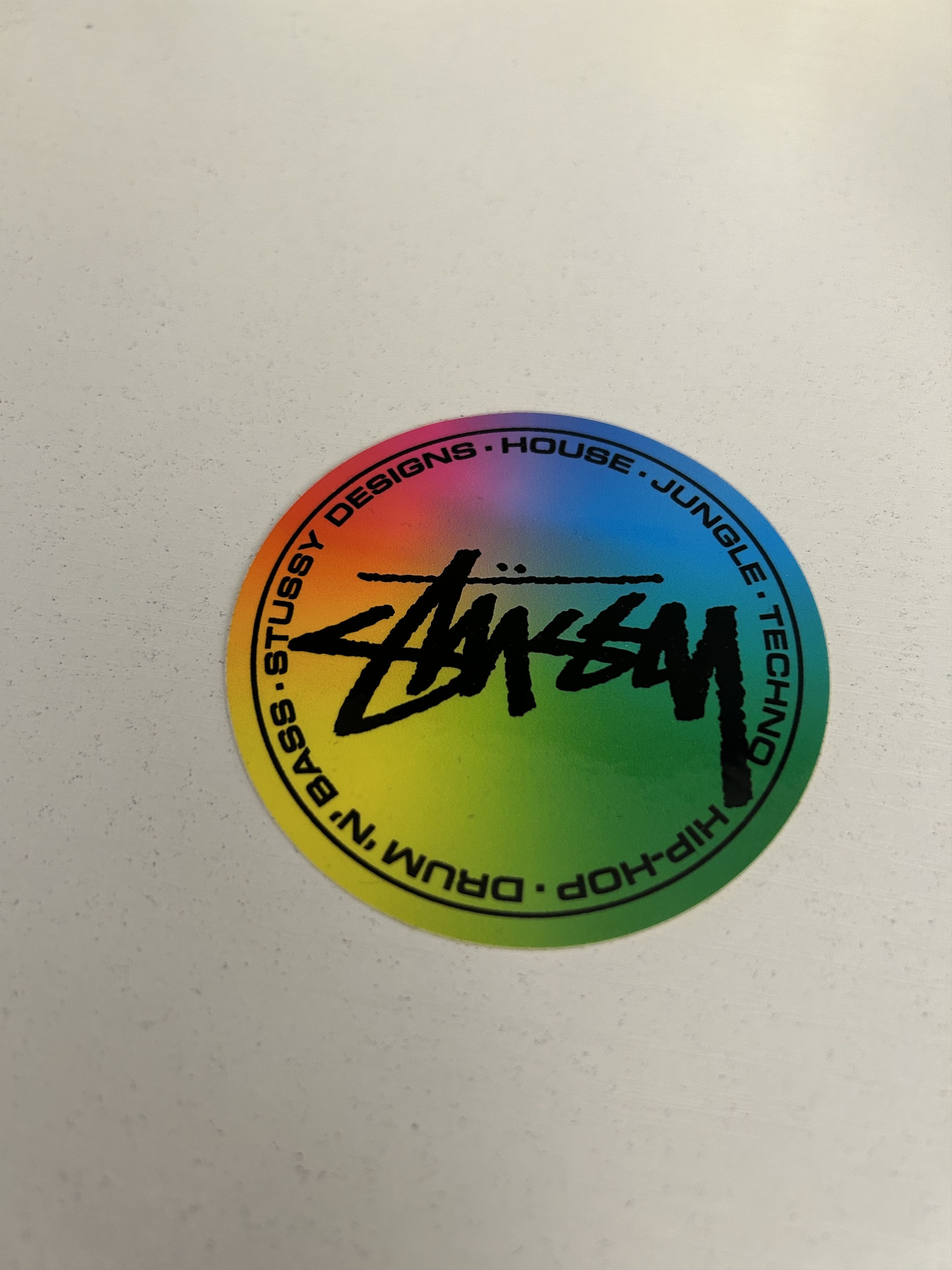 Stussy stussy circle sticker multi | Grailed