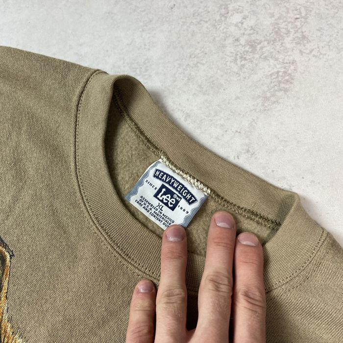 Vintage 90s Rare Vintage Lee Heavyweight Animal Wolf Sweatshirt | Grailed