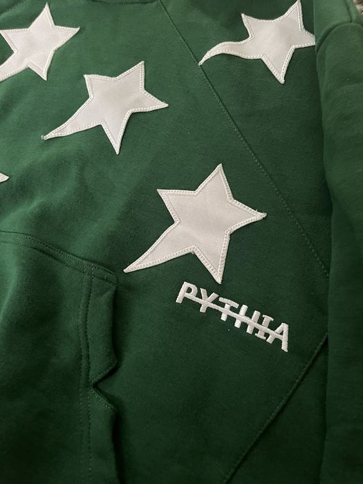 Pythia GREEN PYTHIA STAR HOODIE | Grailed
