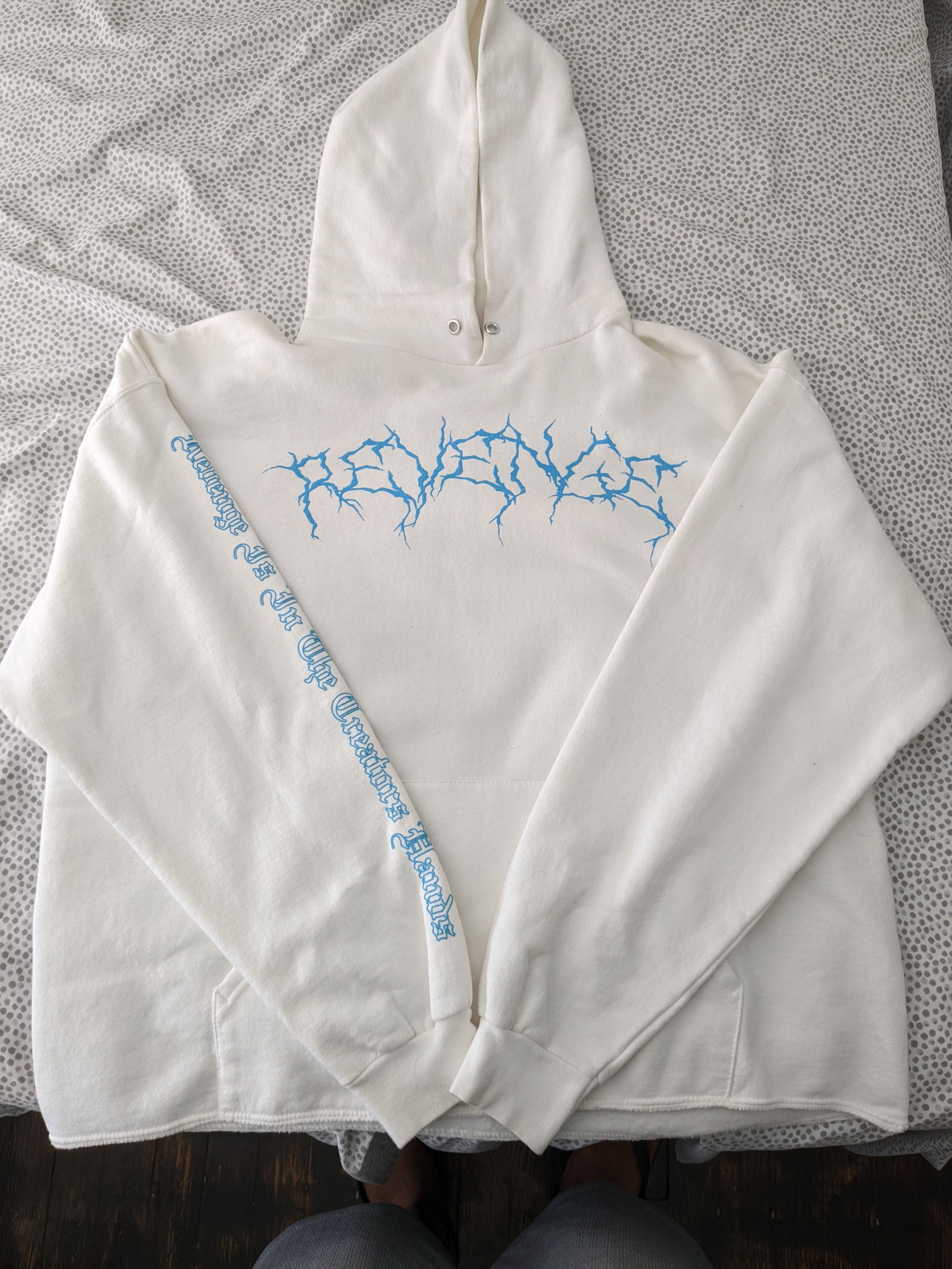 Revenge Revenge Blue Lightning Anarchy Hoodie | Grailed