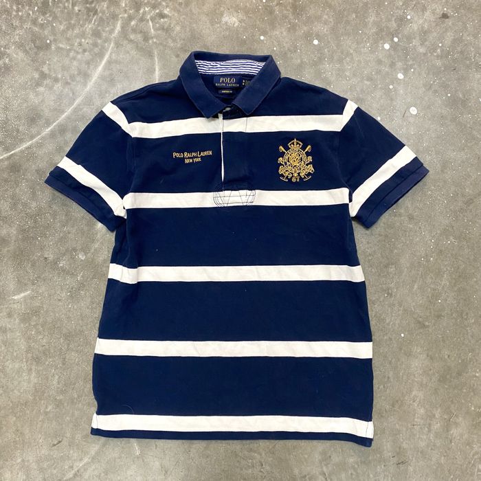 Polo Ralph Lauren Polo Ralph Lauren New York Striped Polo Shirt Classic Crest | Grailed