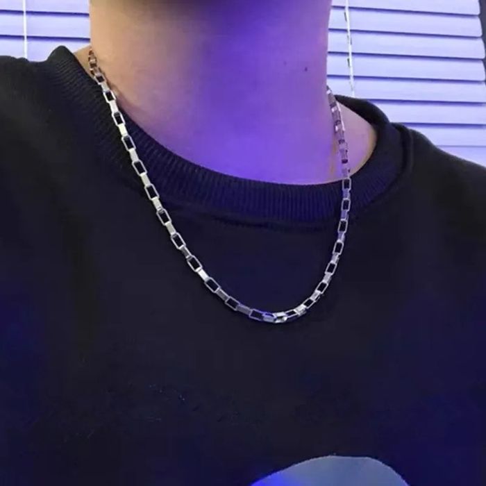 Chain Block Link Chain Necklace | Grailed