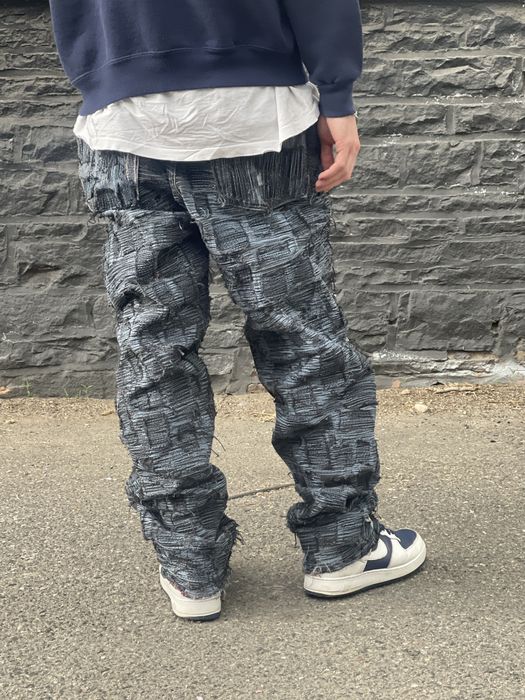Undercover Sashiko Scab Denim 34x32 Archive Black Jeans | Grailed