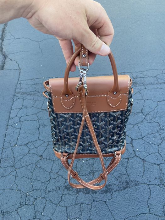 Goyard Goyard Mini Alpine Black and grey virgin lamb skin backpack ...