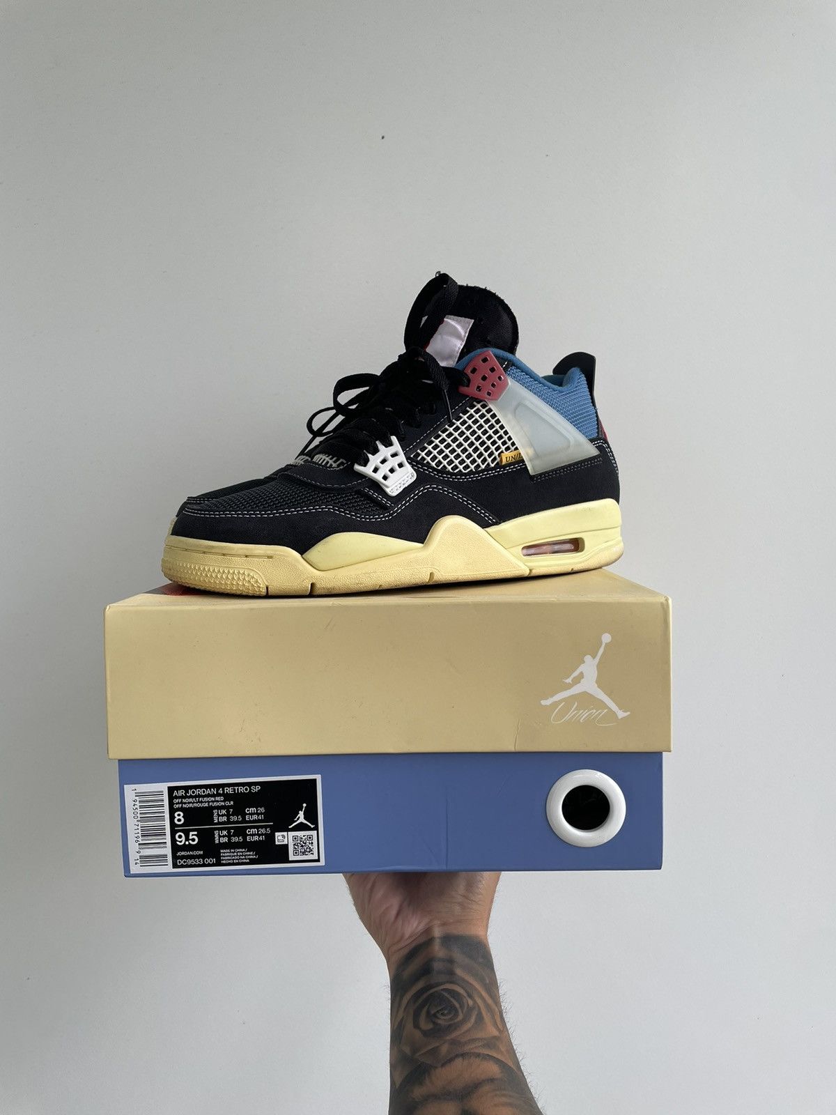 Nike JORDAN 4 RETRO UNION OFF NOIR | Grailed
