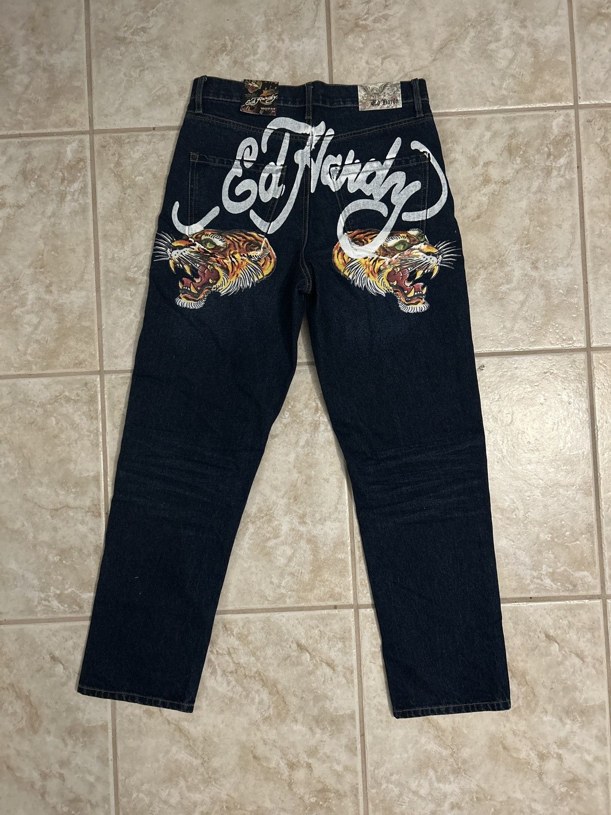 Ed Hardy × Streetwear × Vintage VINTAGE ED HARDY JEANS SIZE 34 | Grailed