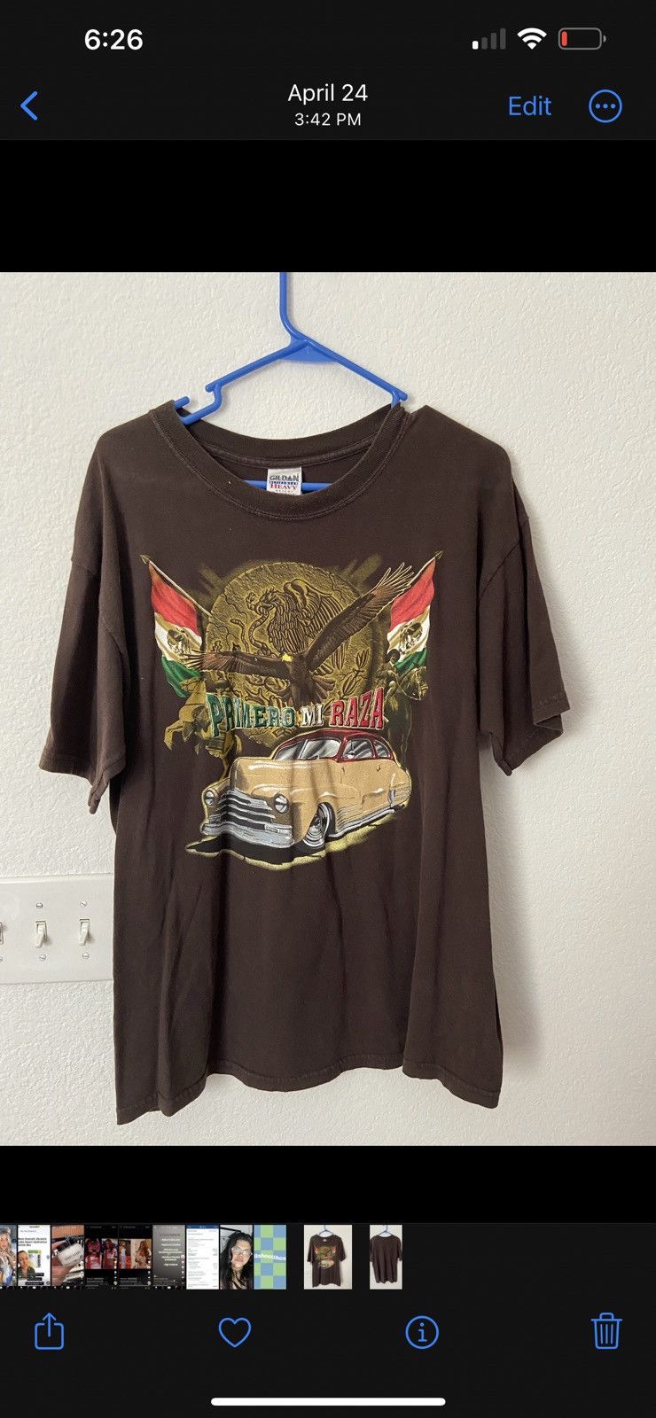 Vintage Vintage Mexican Chicano Lowrider Primero Mi Raza T-shirt | Grailed