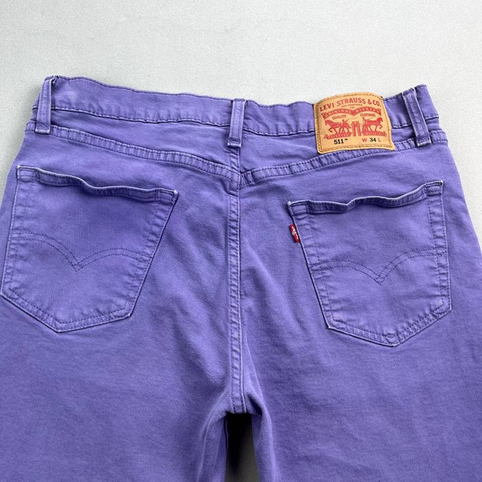 Levi's Levis 511 Jean Shorts Mens 34 Purple Denim Cut Off Slim Fit ...