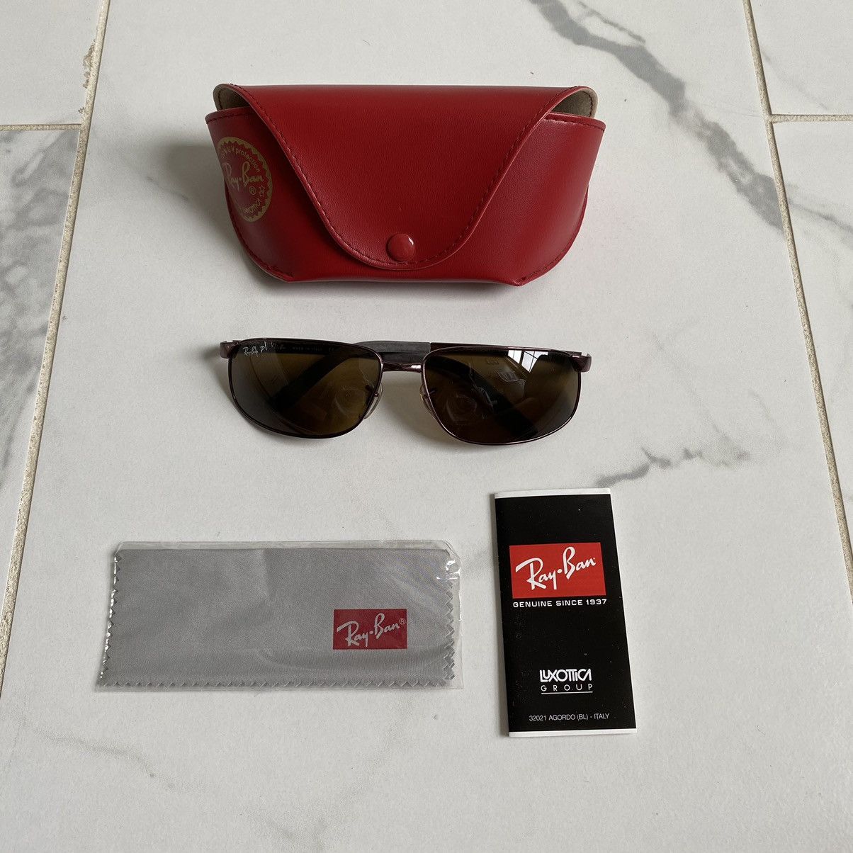 RayBan Vintage Ray-Ban RB3221 Polarized Sunglasses Made in Italy | Grailed