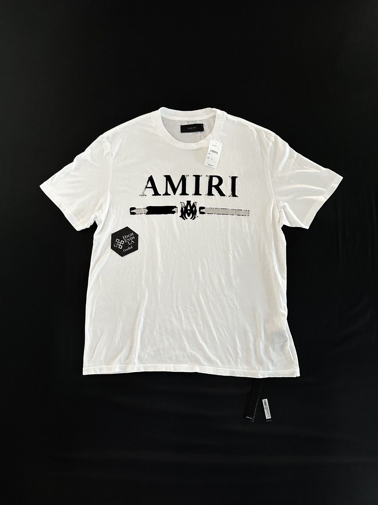 Amiri Amiri Flocked MA Bar Tee | Grailed