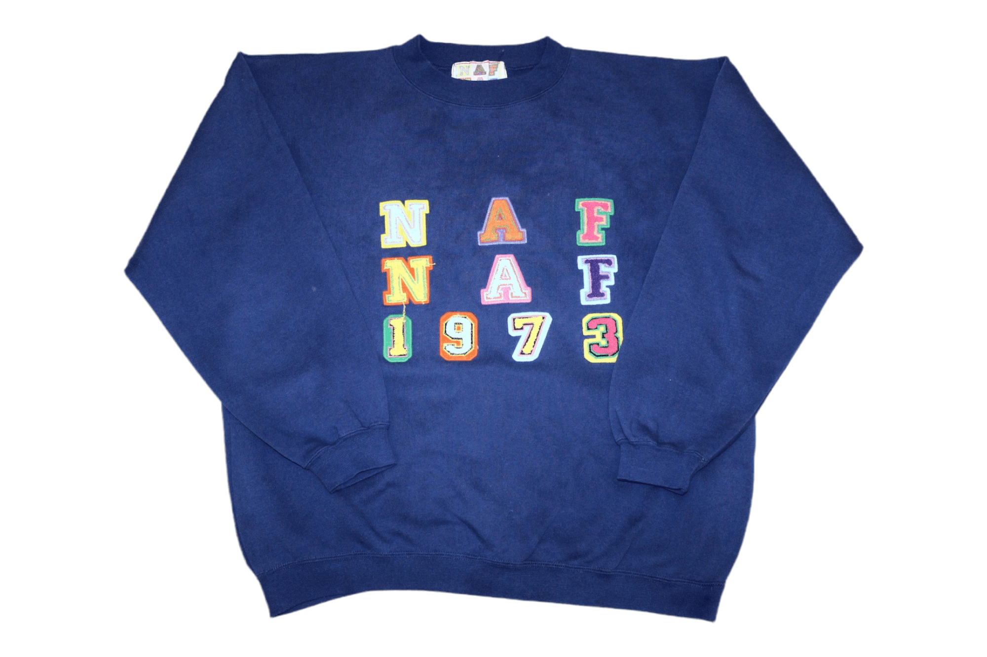 Vintage 80s Naf Naf Big Logo Baggy Oversize Sweatshirt | Grailed