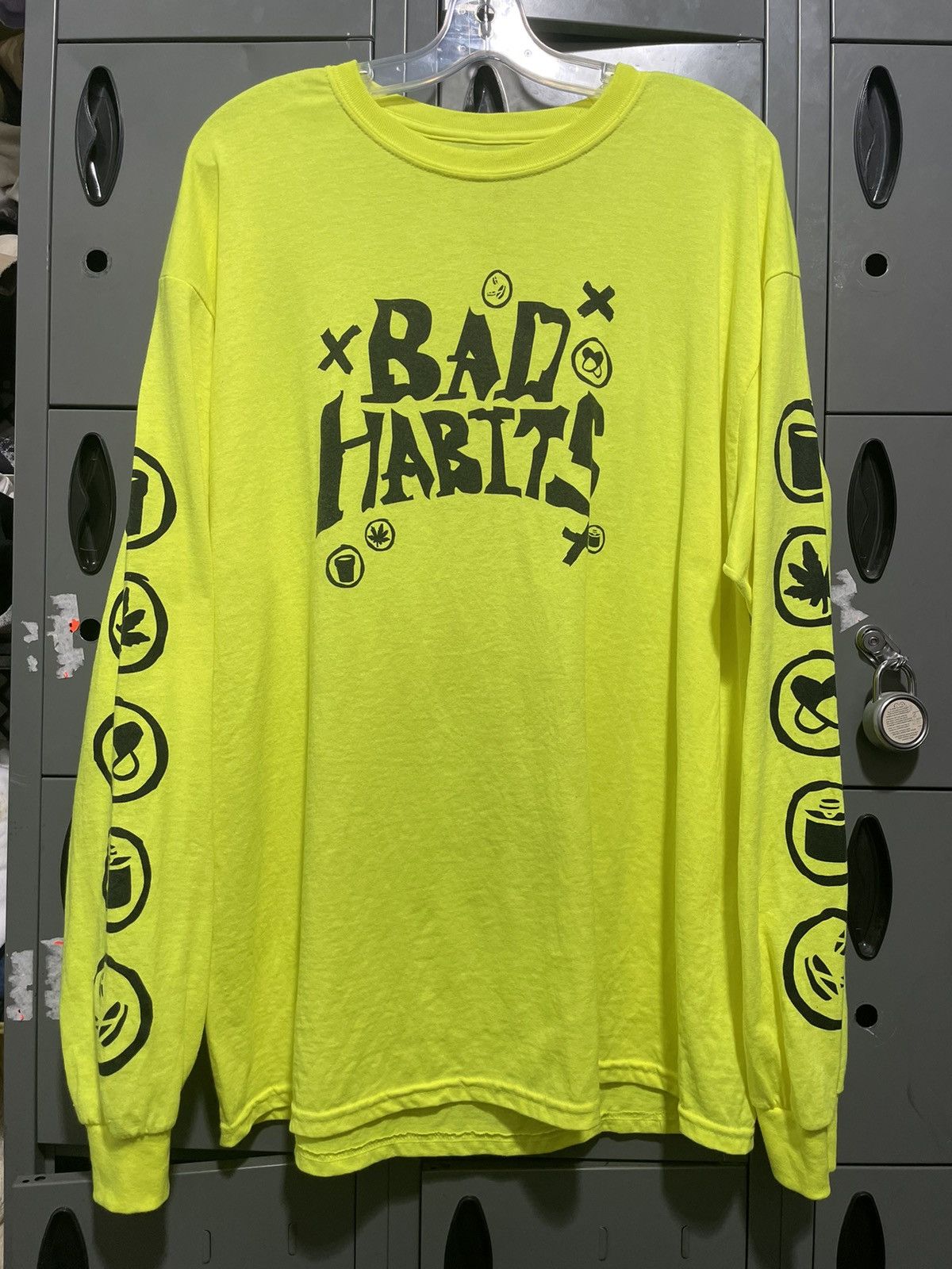 Streetwear × Vintage × XO Bad Habits Weeknd yellow long sleeve shirt ...