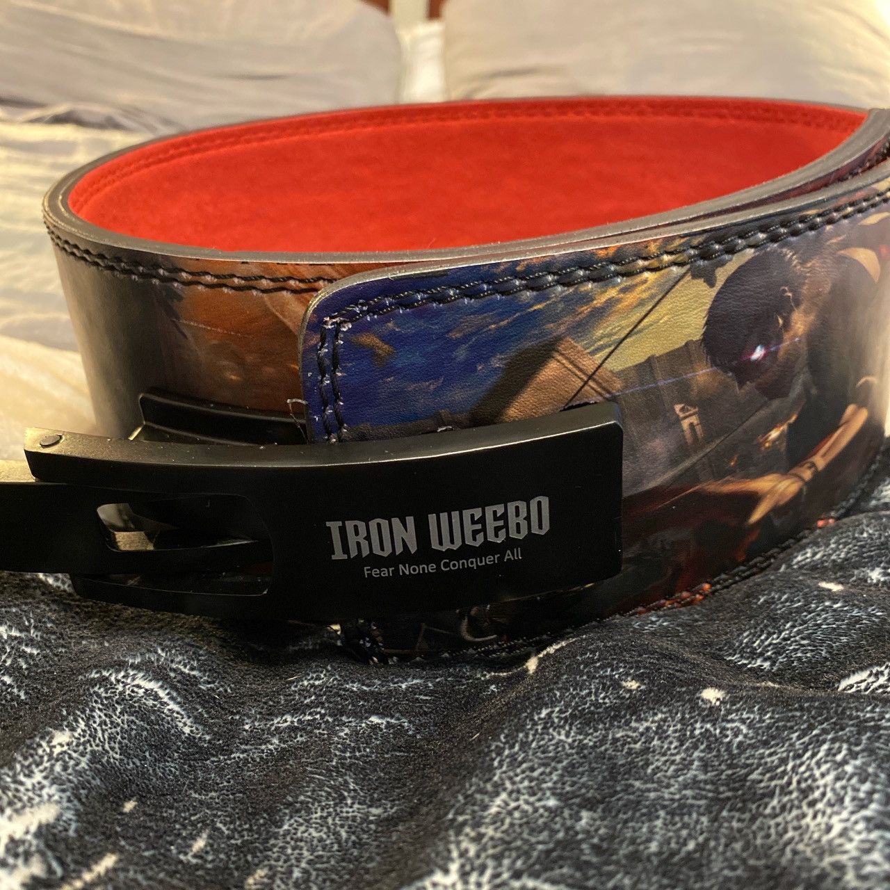 Japanese Brand Iron weebo attack on Titan lever belt | Grailed