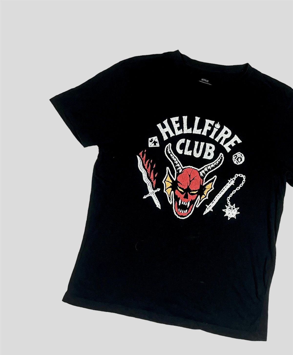 Vintage Vintage Hell Demon Fire Skull Y2k Streetwear T Shirt Opium | Grailed