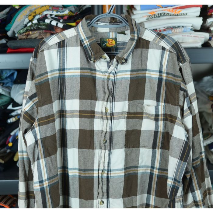 Bass Pro Shops Bass Pro Shops Men's XL Brown Tartan Flannel Shirt | Grailed