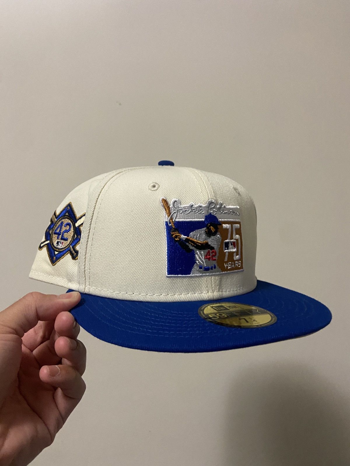 New Era New era jackie robinson ivory fitted hat 7 1/4 | Grailed