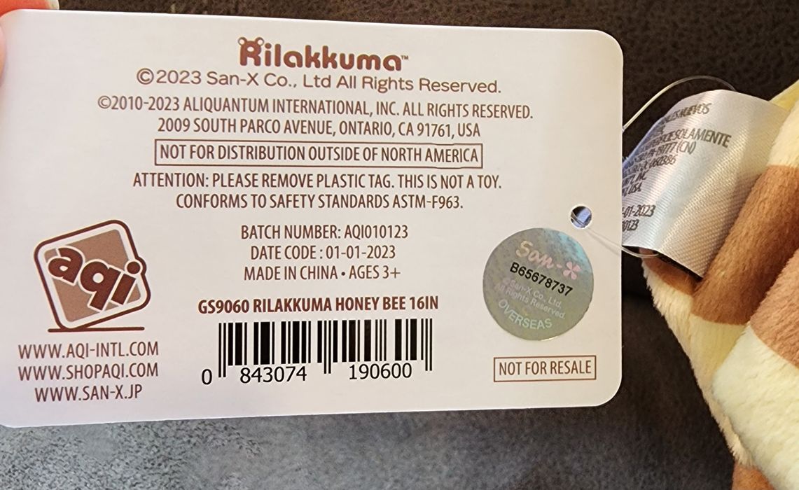 Unkwn NWT San-X Rilakkuma Honey Bee Bear 18” Plush Round 1 | Grailed