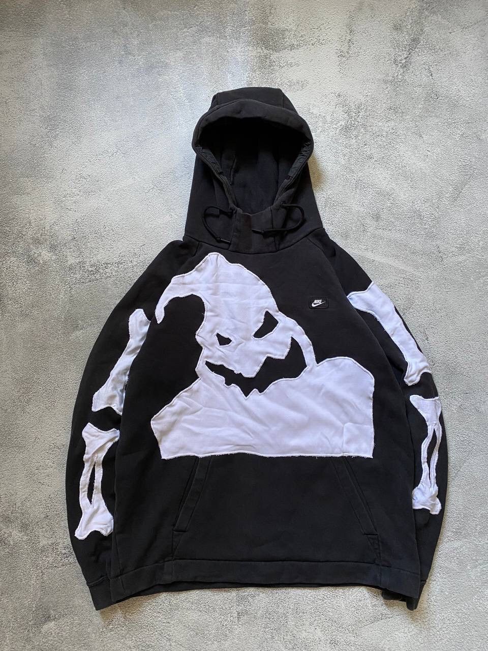 Nike Faded ghost x skeleton custom nike y2k hoodie | Grailed