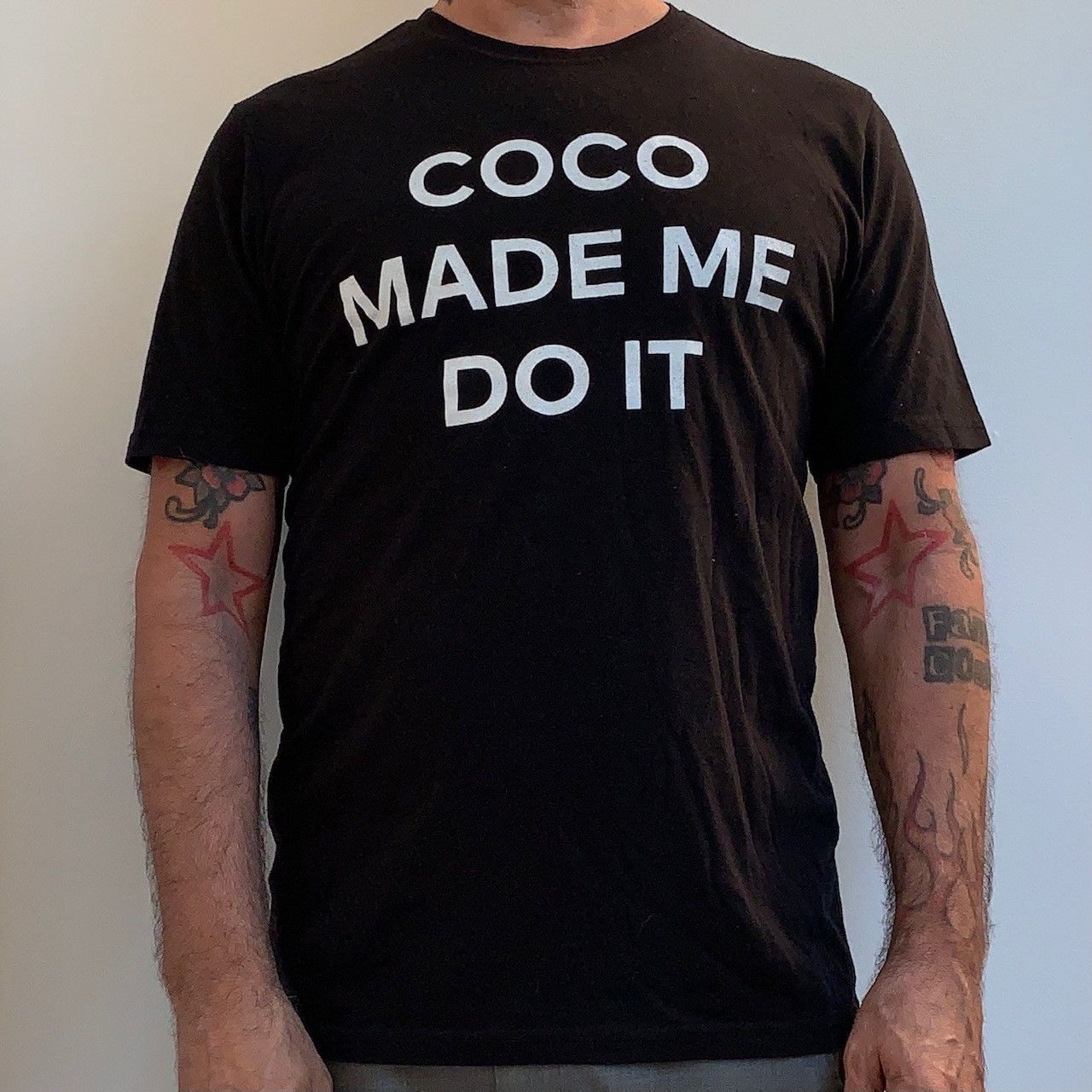 Next Level Apparel COCO MADE ME DO IT T-Shirt Designer Parody Chanel ...