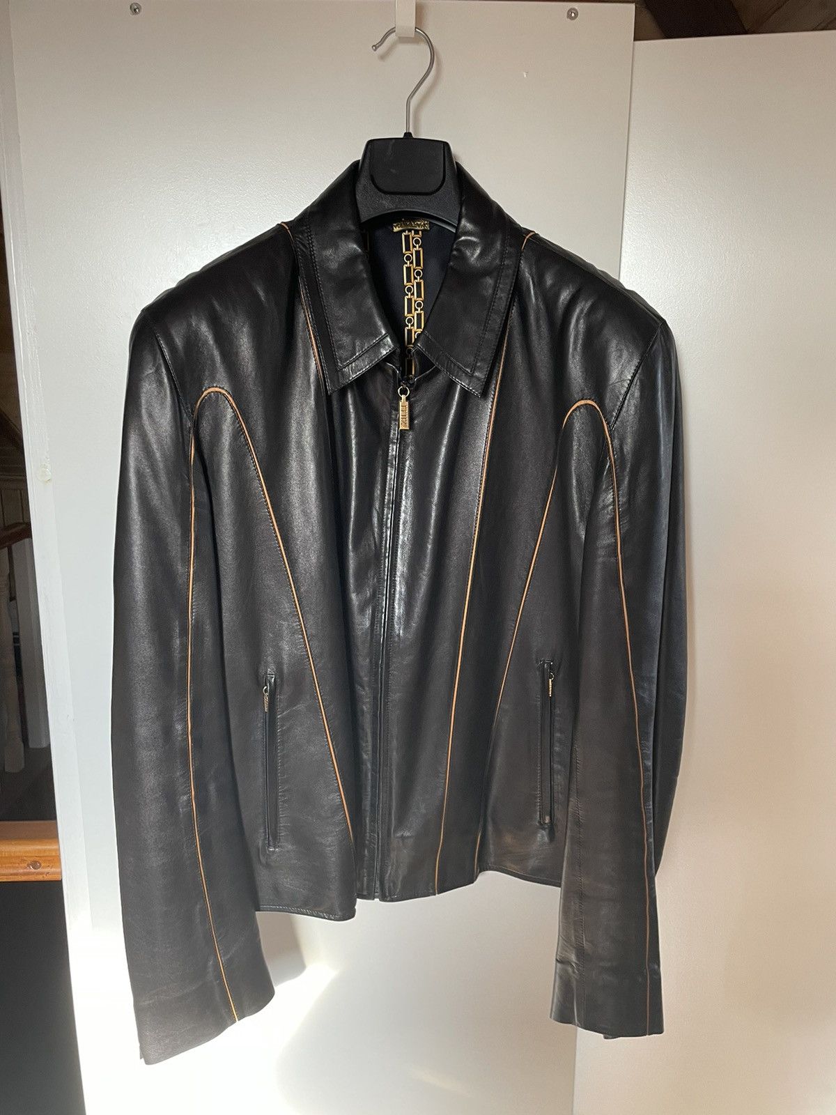 Vintage Zilli Black Lampskin Leather Jacket | Grailed