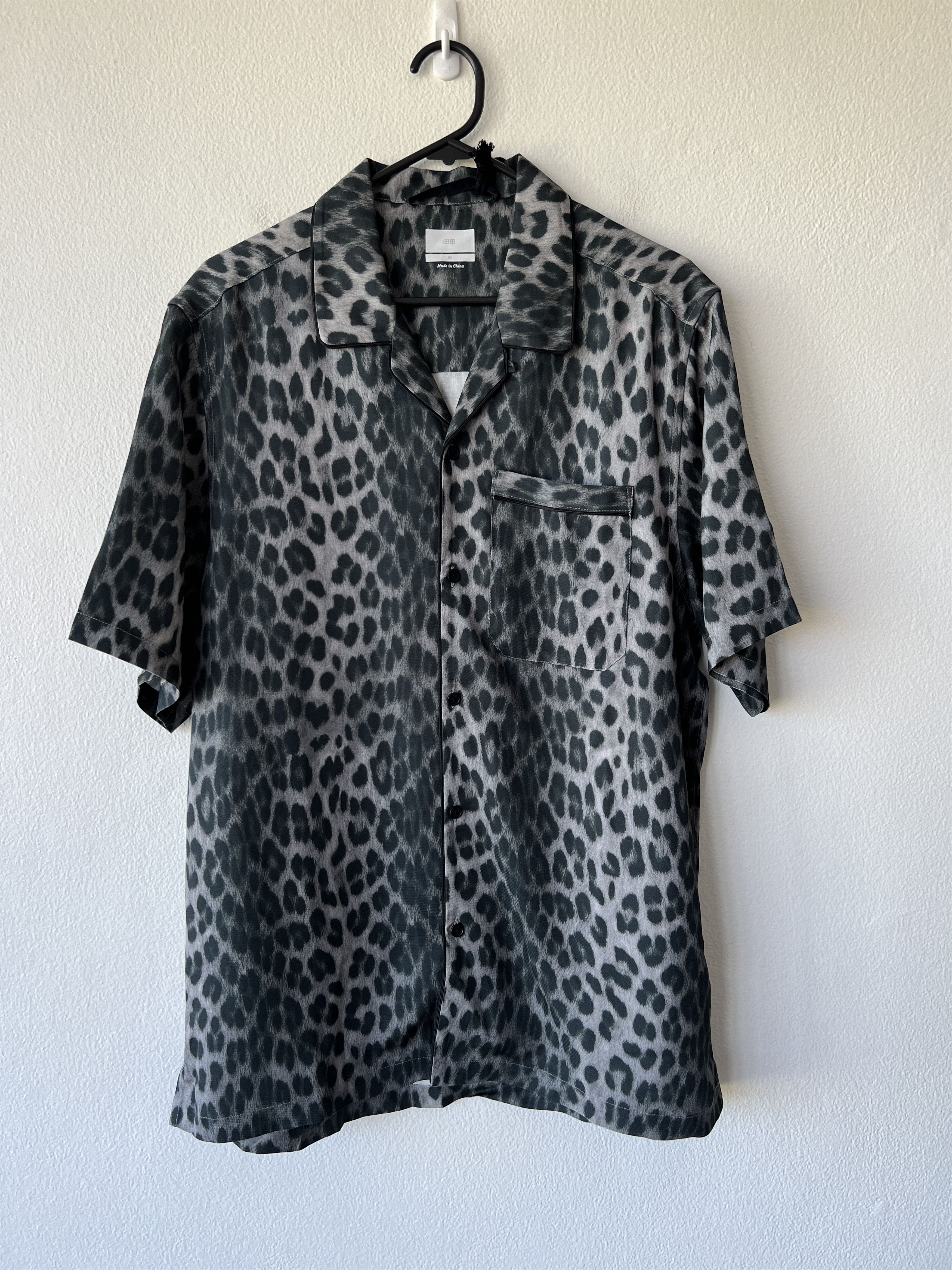 Ksubi short sleeve shirt top resort big kat black grey leopard | Grailed