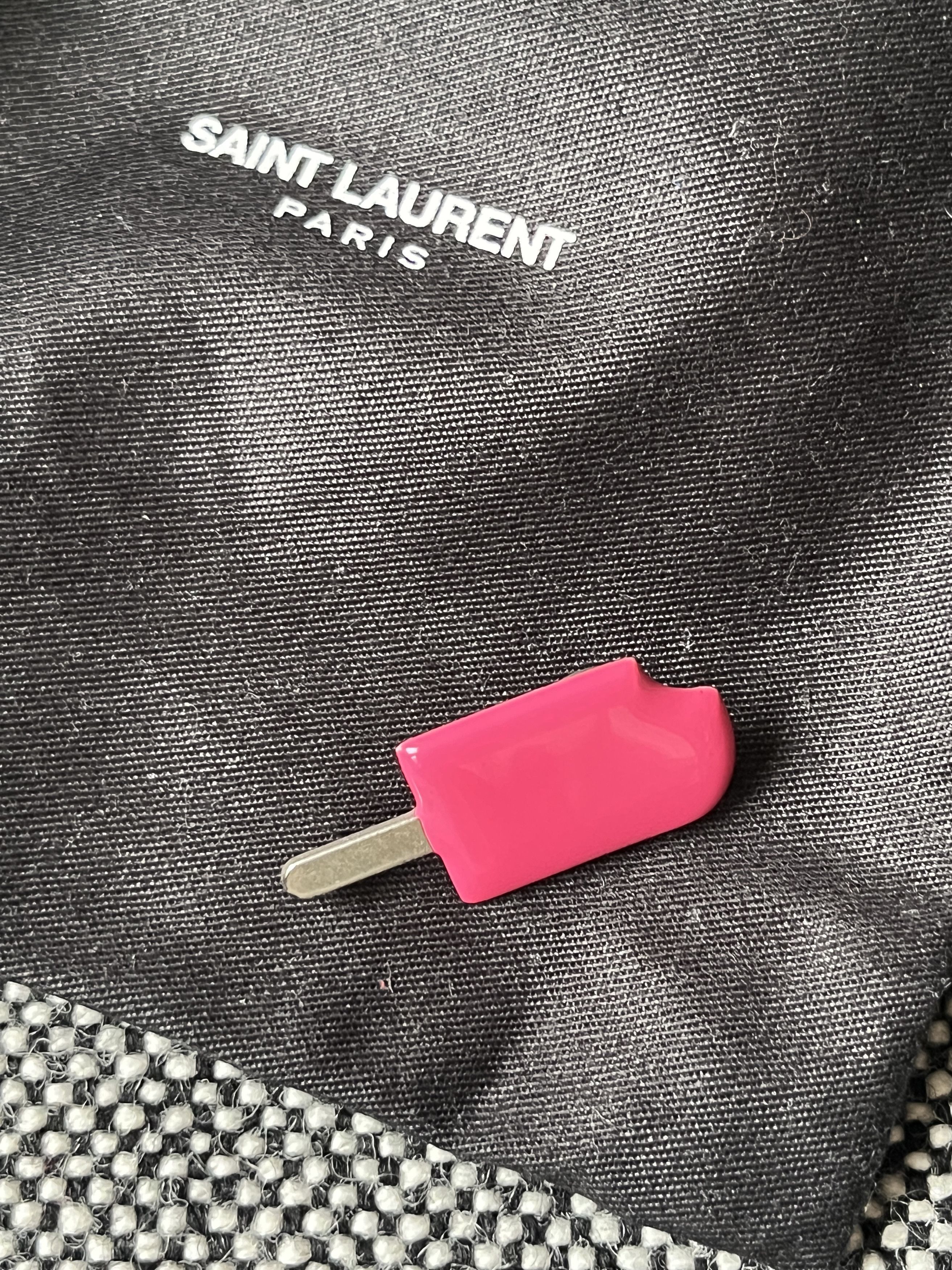 Saint Laurent Paris SLP FW15 Enamel Pin Ice Cream Pink in OG packaging ...