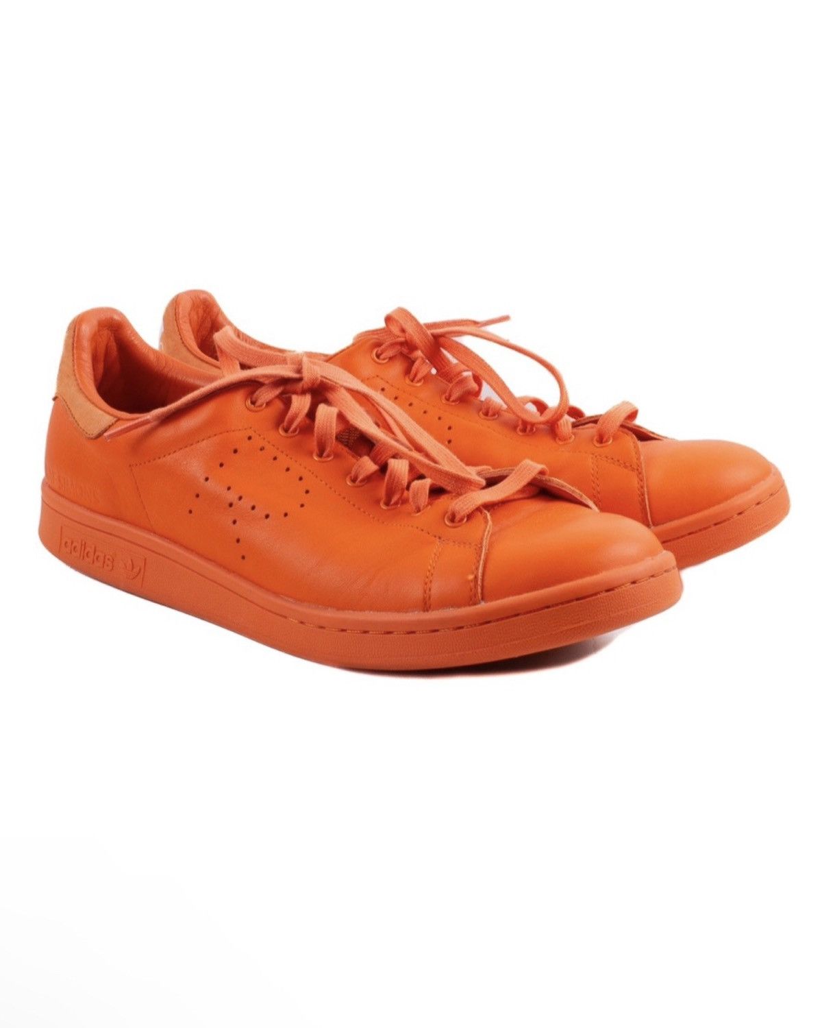 Adidas RAF SIMONS STAN SMITH ORANGE LEATHER SNEAKERS | Grailed