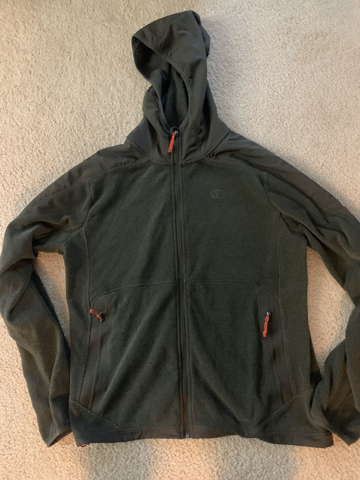 Champion Performance Full Zip Hooded Texture Fleece | Grailed