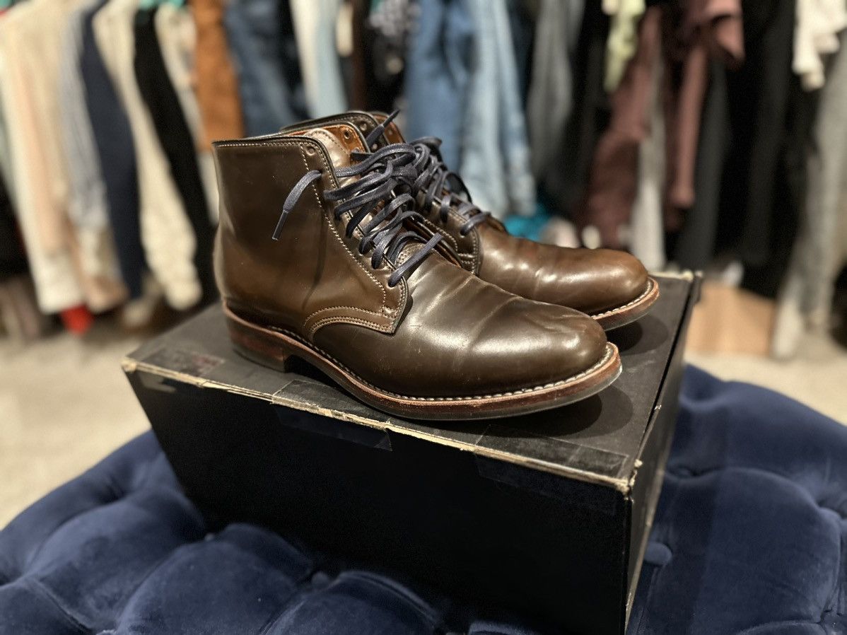 Viberg Viberg Dark Cognac Shell Cordovan Derby boot 8.5 2030 last | Grailed