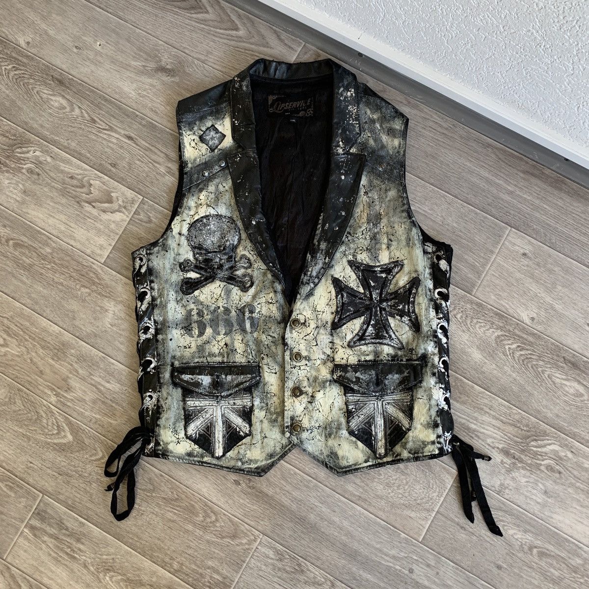 Tripp Nyc Goth West Coast Choppers 666 Religion Punks Harley MOTO vest ...