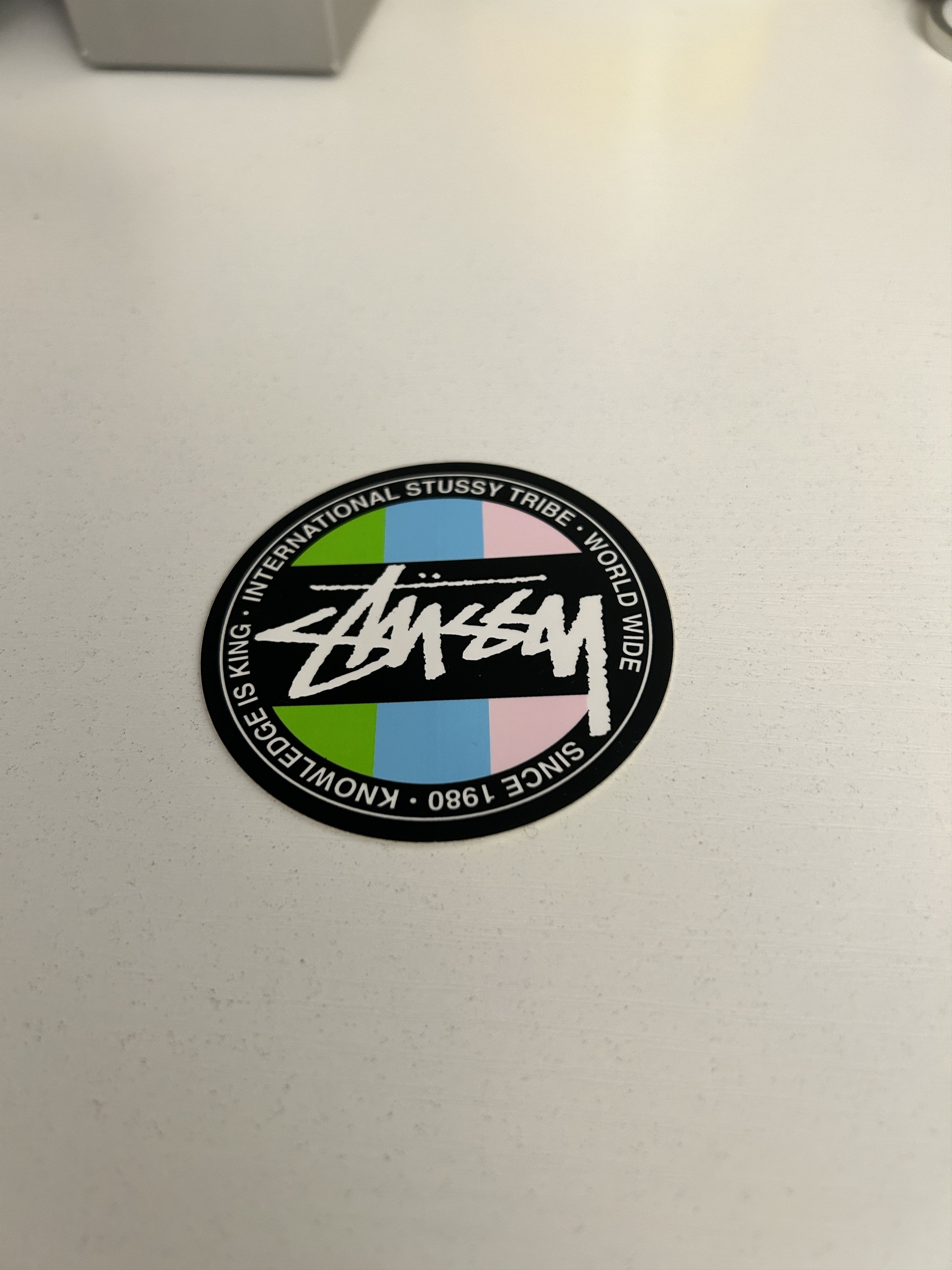 Stussy stussy circle sticker multi | Grailed