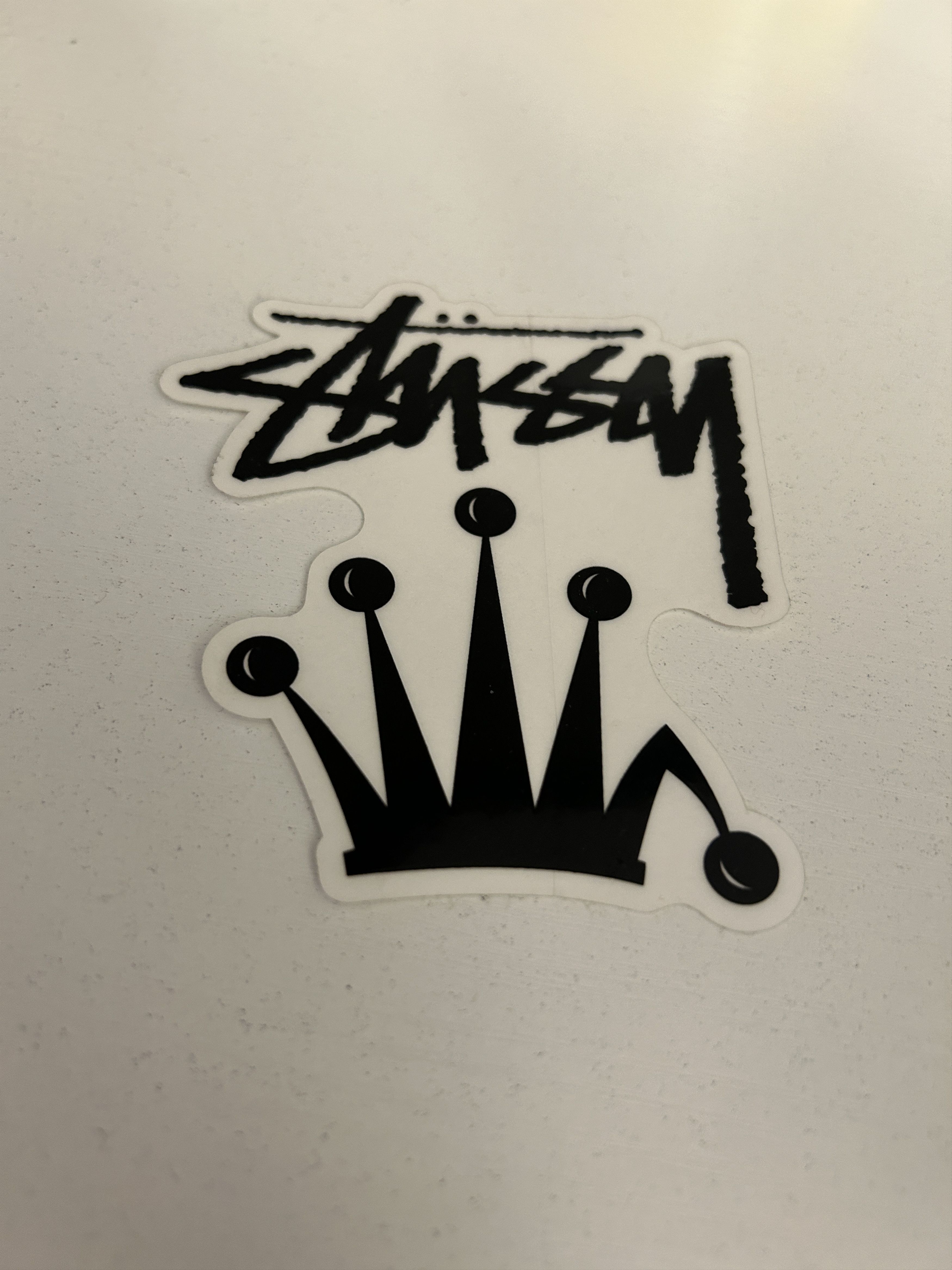 Stussy Stüssy Bent Crown Original Logo Sticker | Grailed