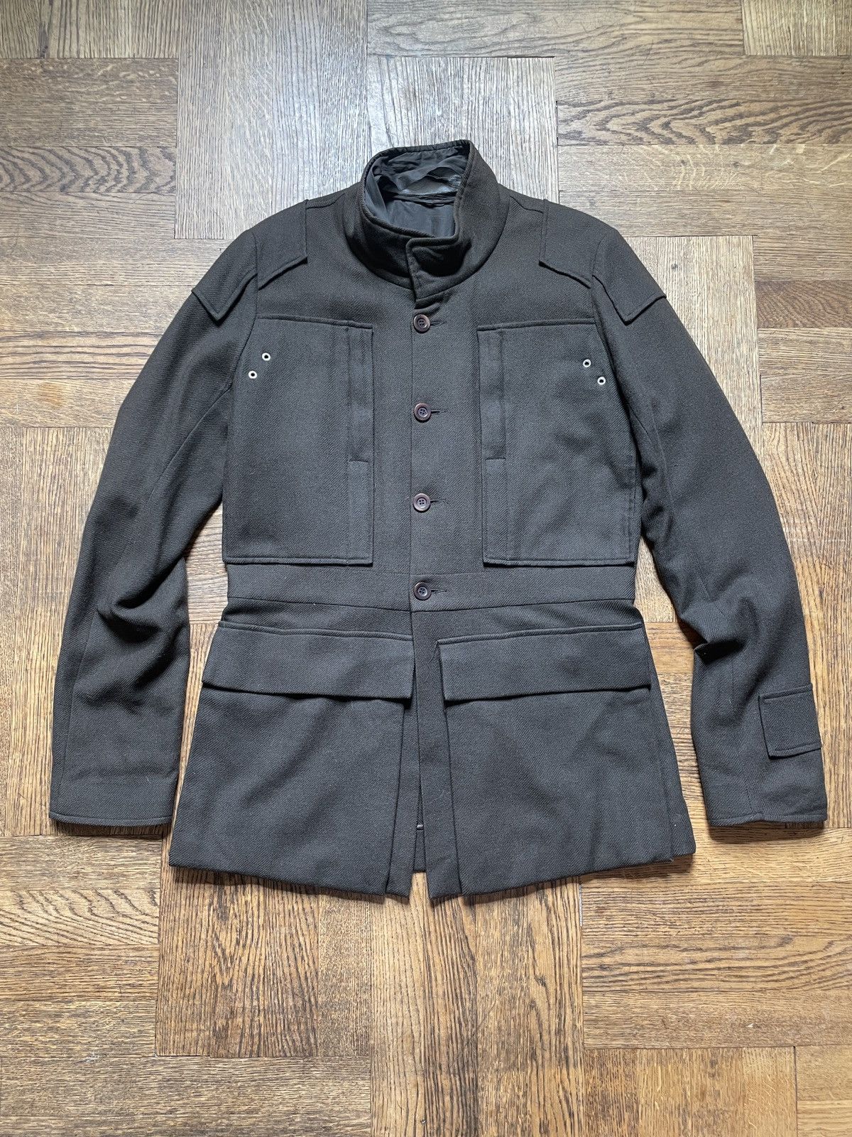 Rick Owens FW04 Queen Military M65 Cashmere Wool Coat | Grailed