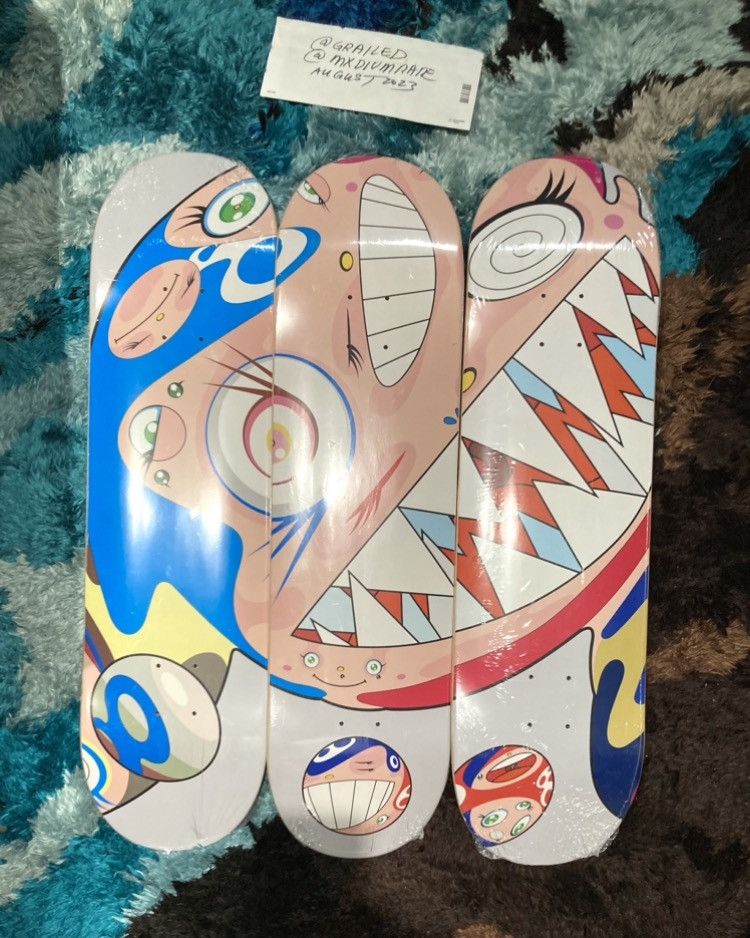 Tokyo SS18 SET OF 3 MR. DOB SHARK TEETH GRAPHIC SKATE BOARD DECK | Grailed