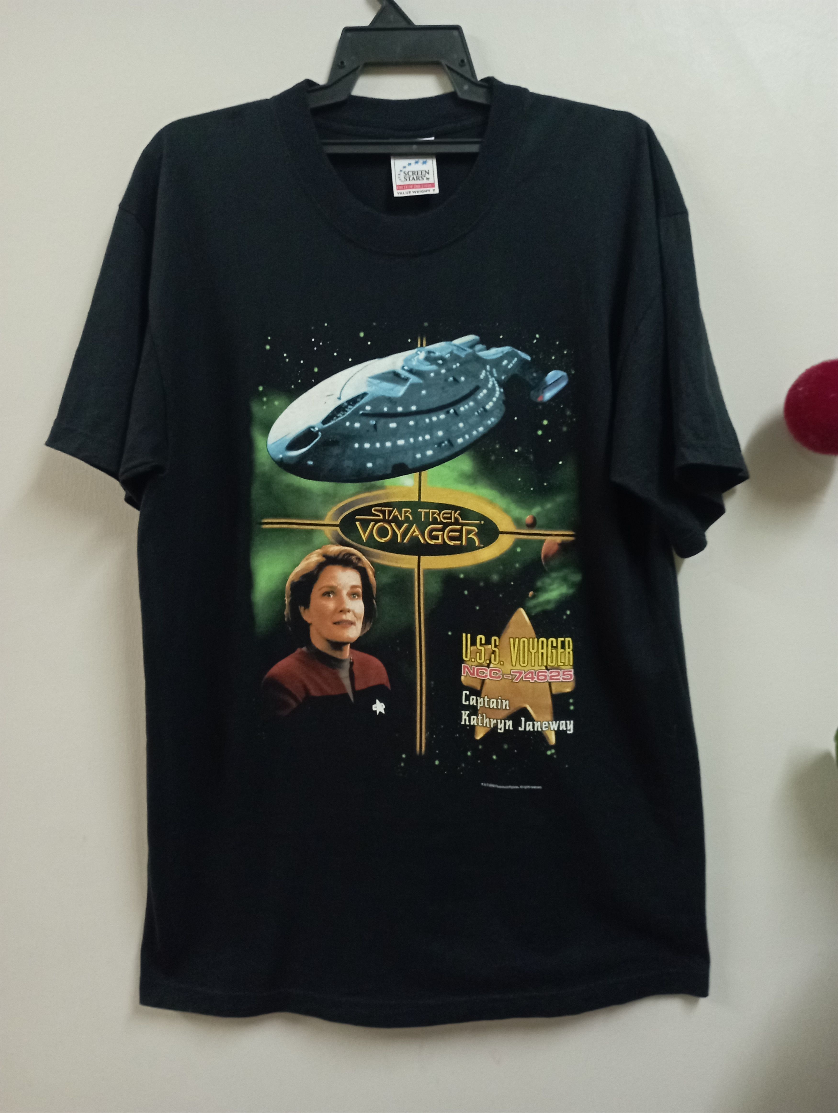 Movie × Screen Stars × Vintage Vintage Star Trek Voyager Screen Star T ...